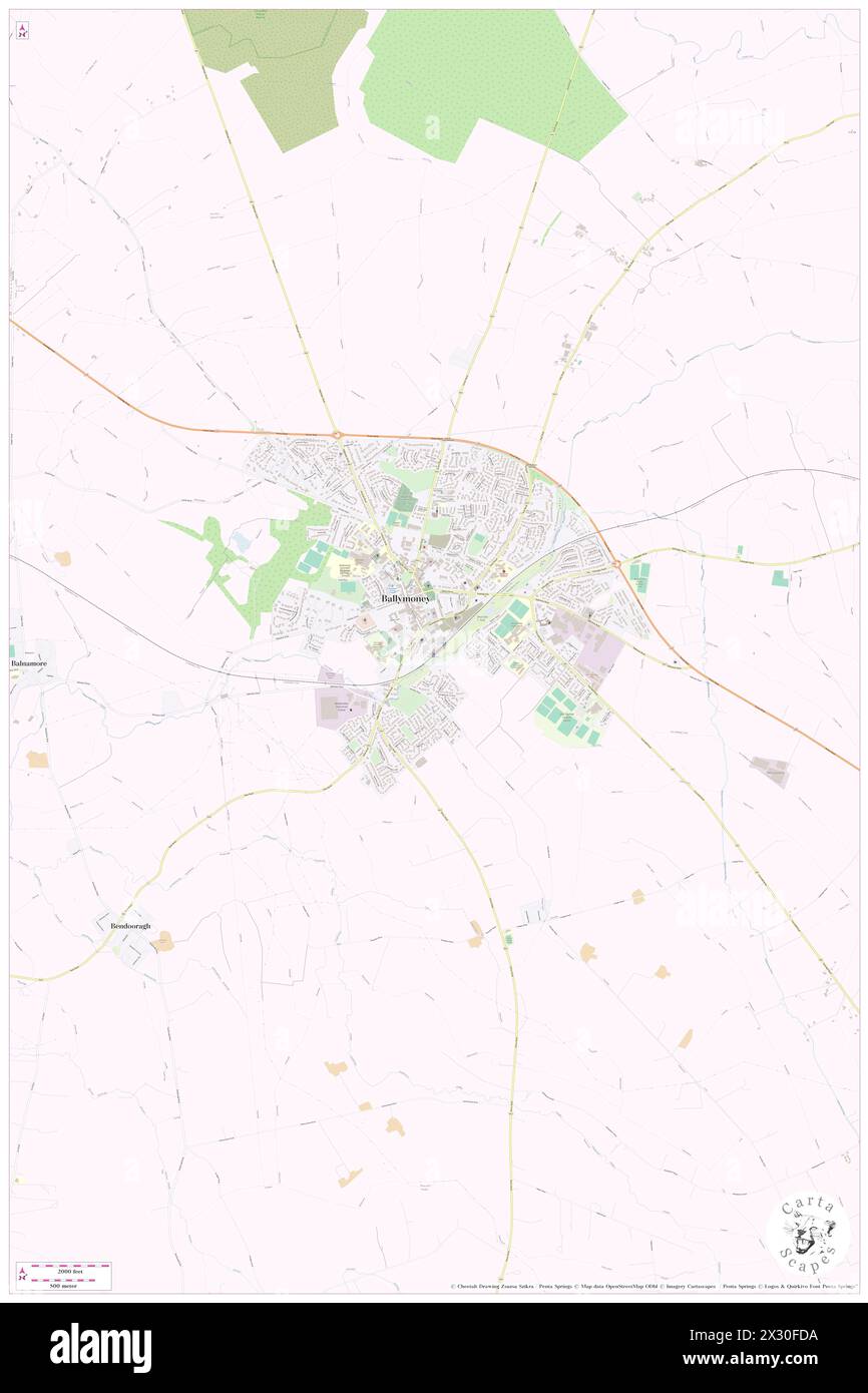 Ballymoney map hi-res stock photography and images - Alamy
