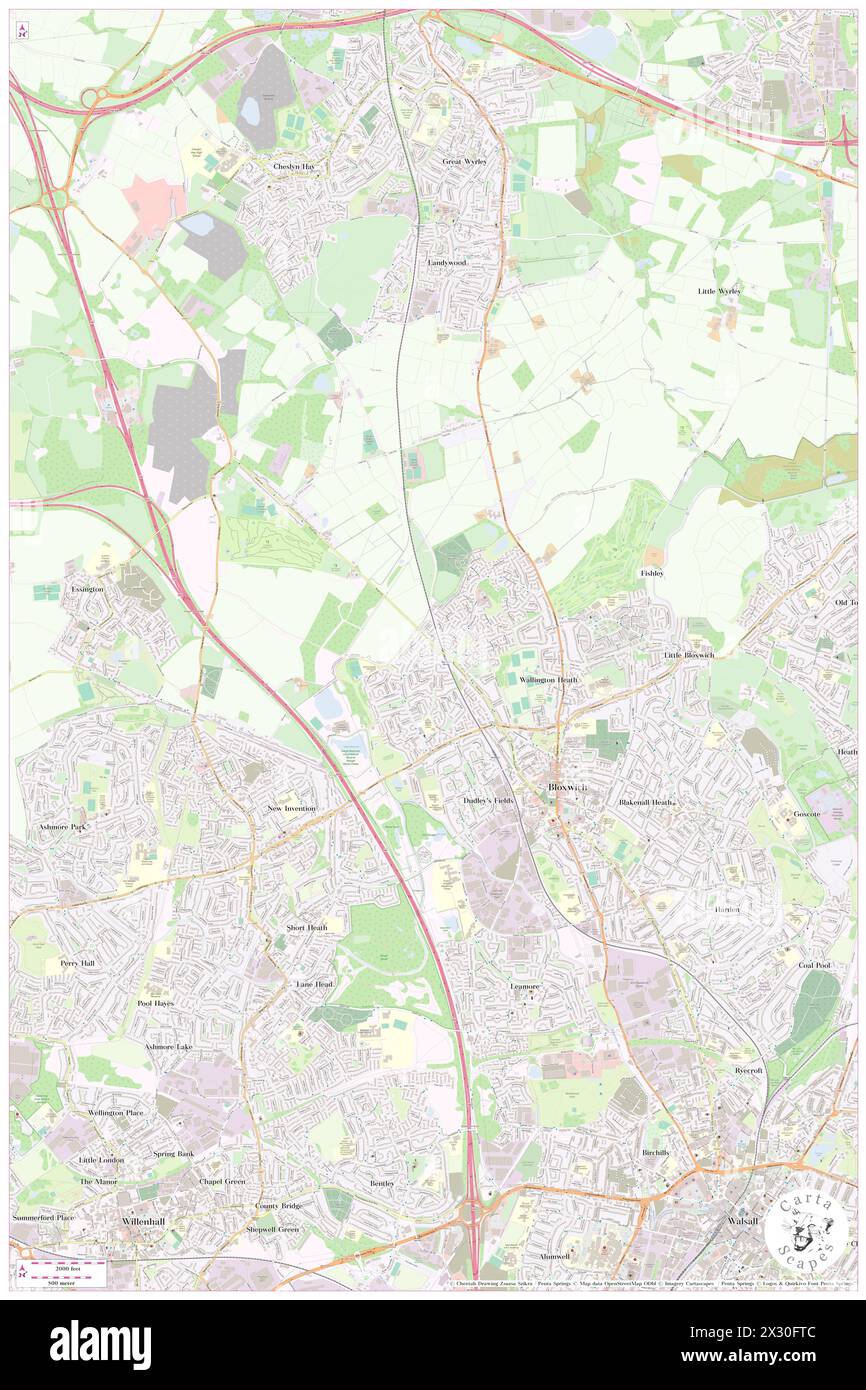 Walsall map hi-res stock photography and images - Alamy