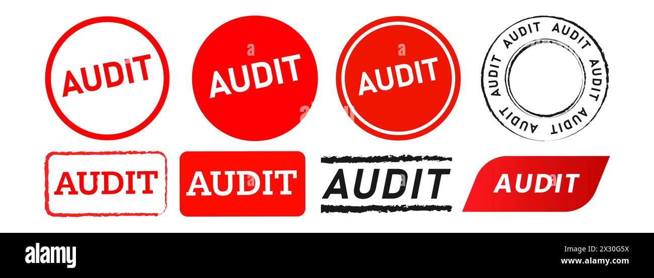 Audit square grunge stamp hi-res stock photography and images - Alamy