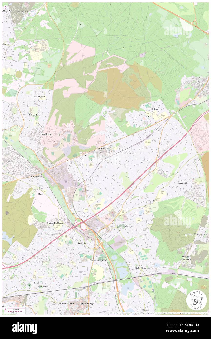 Map of camberley hi-res stock photography and images - Alamy