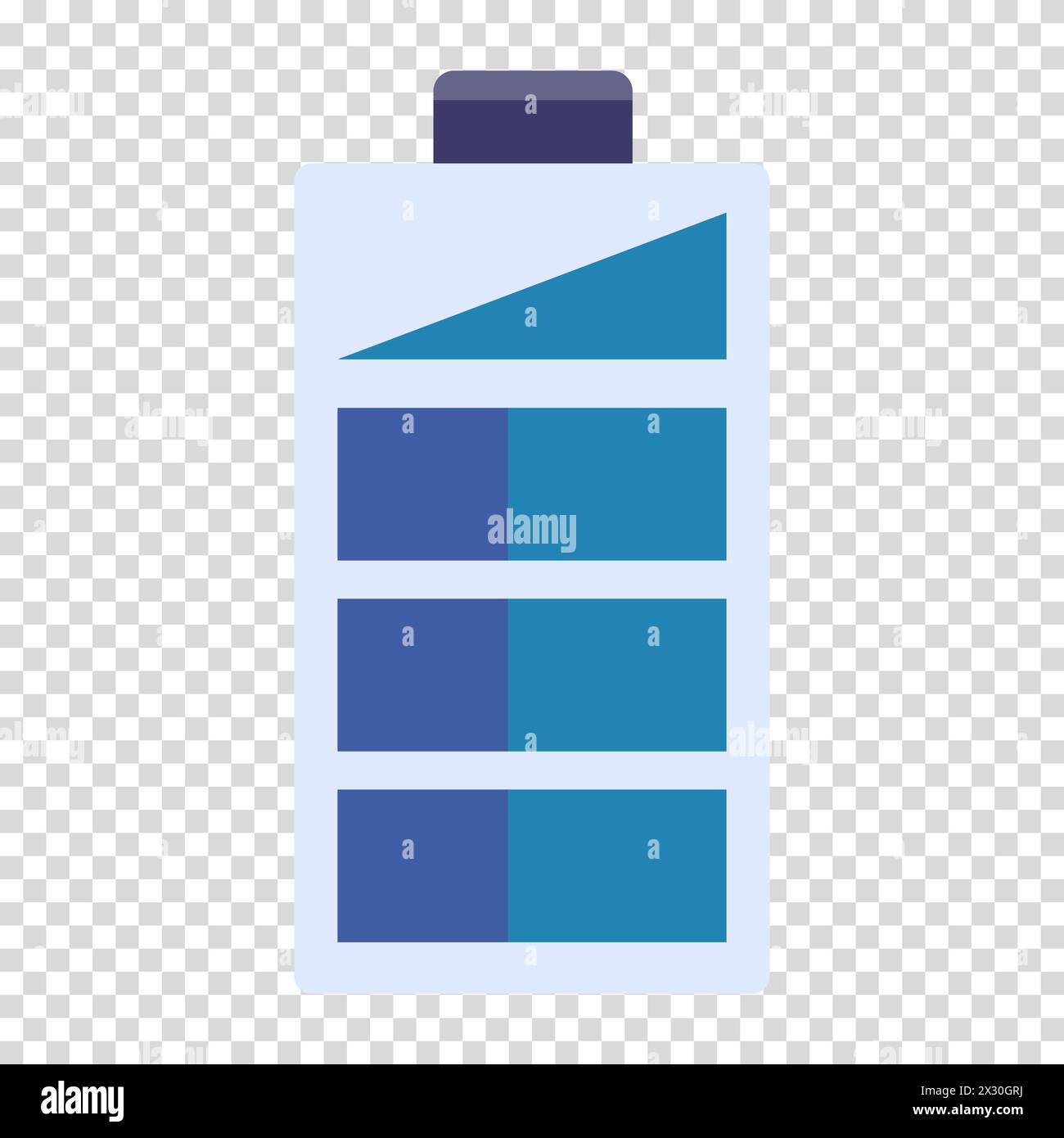 Battery, charging, modern technology, divisions, flat design, simple image, cartoon style ...