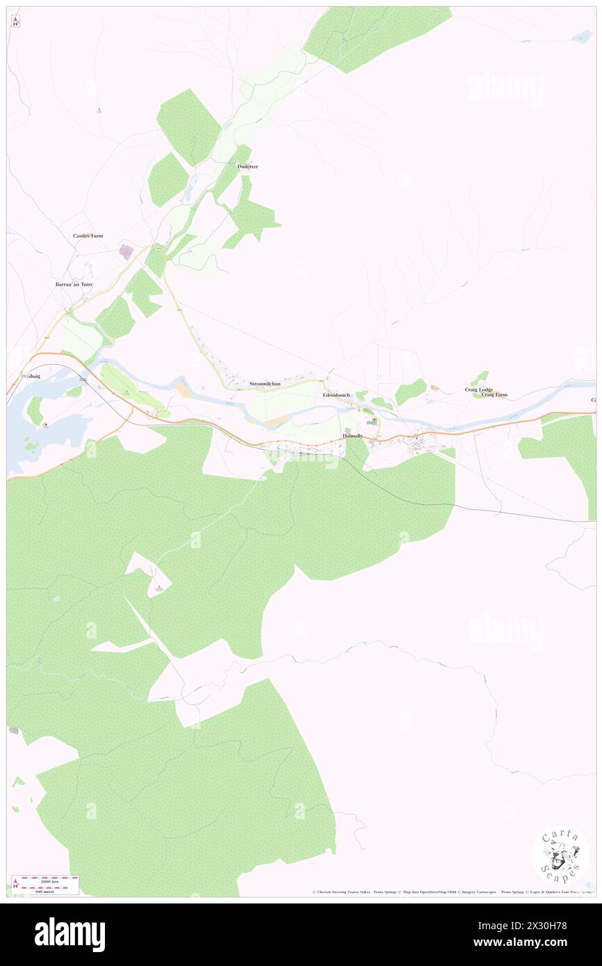 Dalmally map Cut Out Stock Images & Pictures - Alamy