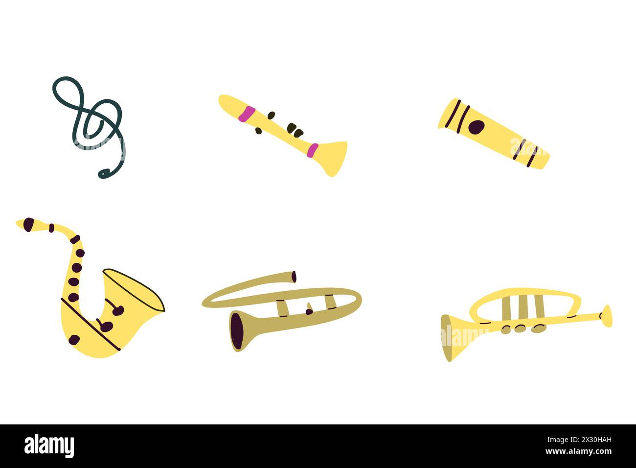 Vector set of musical instruments. Orchestra classical and ethnic ...