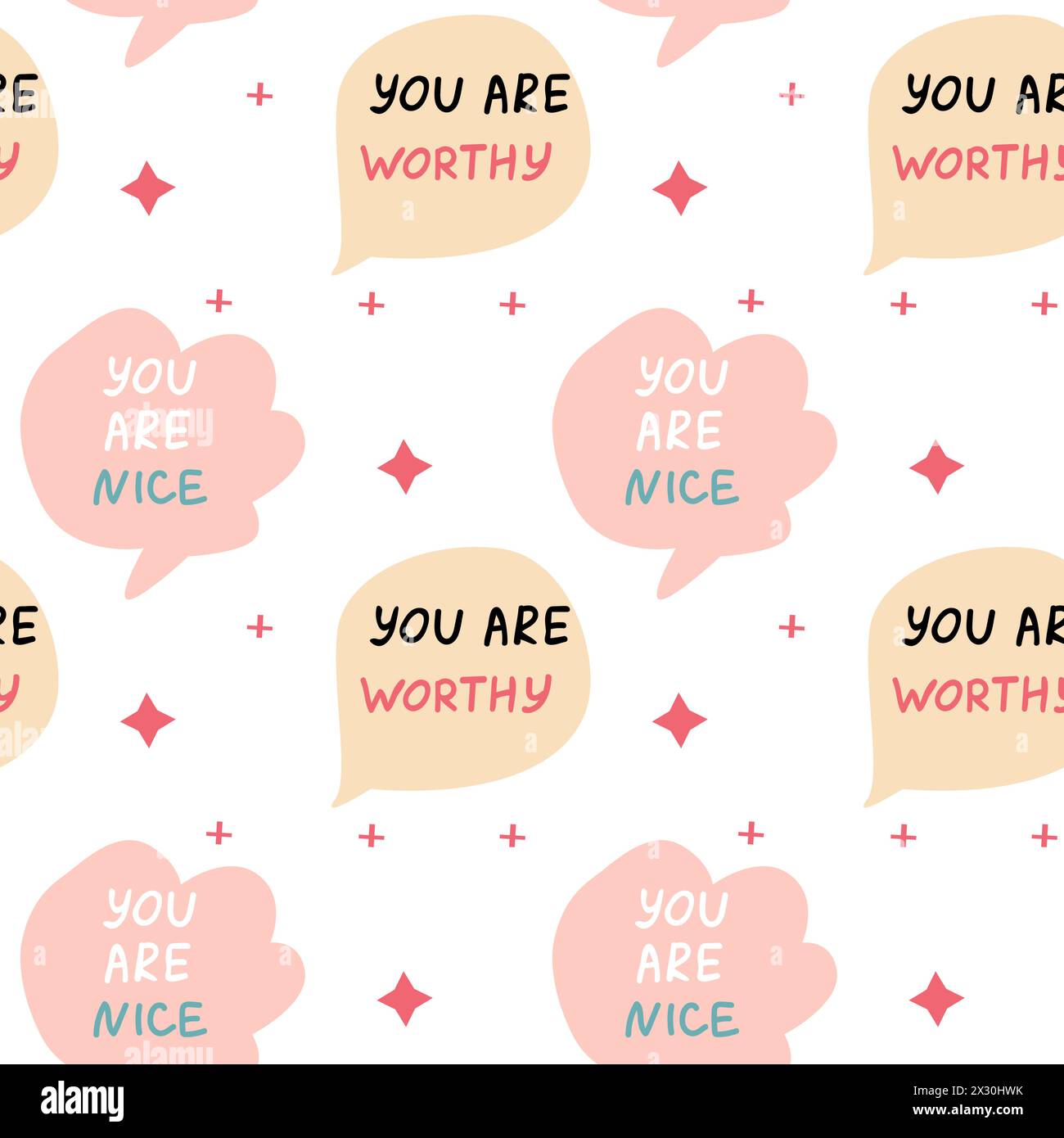 Background of speech bubbles with compliment phrases, self love quotes ...