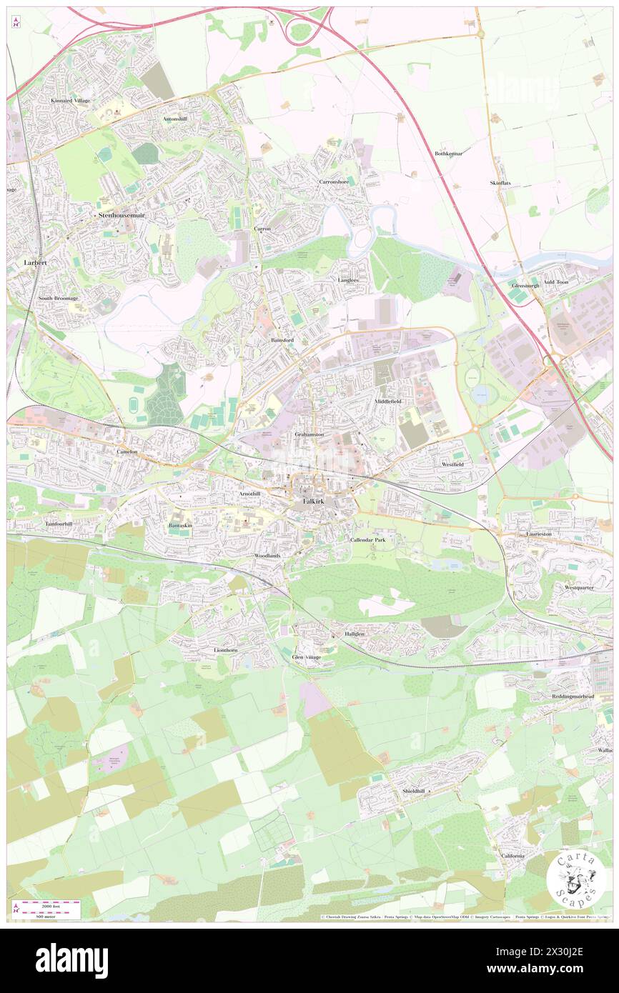 Map of falkirk hi-res stock photography and images - Alamy