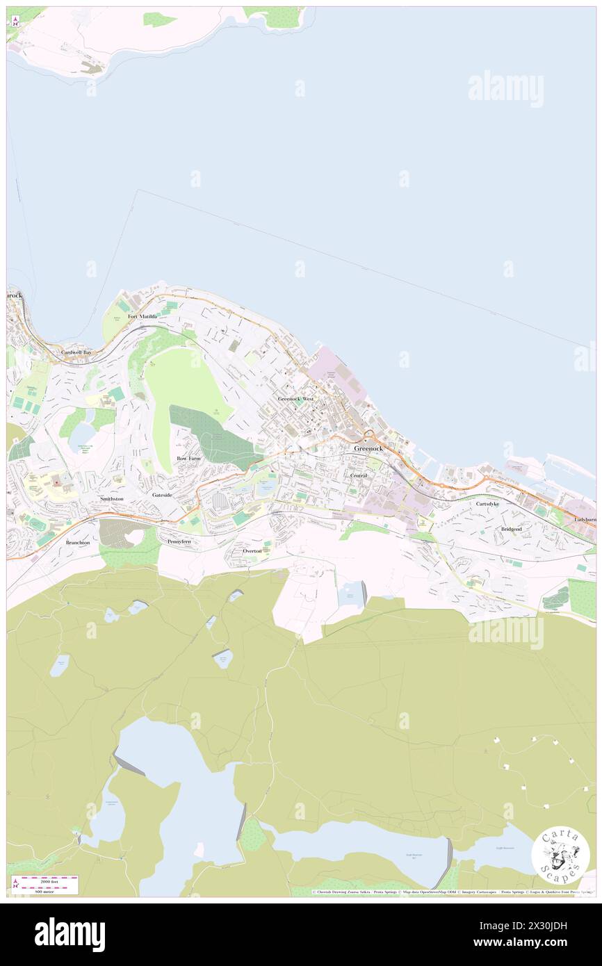 Greenock map Cut Out Stock Images & Pictures - Alamy