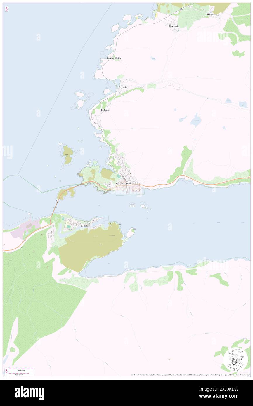 Map of kyle of lochalsh Cut Out Stock Images & Pictures - Alamy