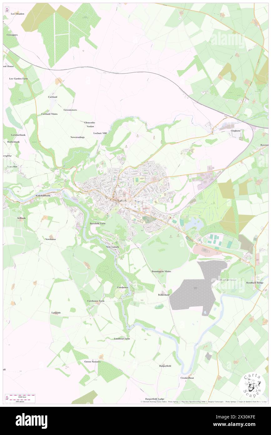 Map of lanark Cut Out Stock Images & Pictures - Alamy
