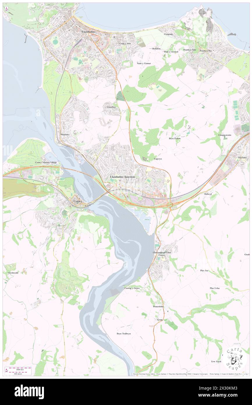 Llandudno map hi-res stock photography and images - Alamy