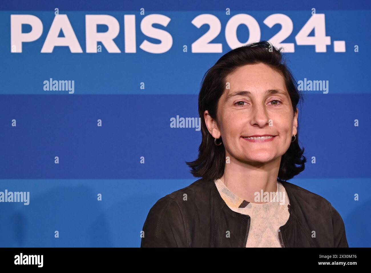 Paris, France. 23rd Apr, 2024. French Sports Minister Amelie Oudea ...