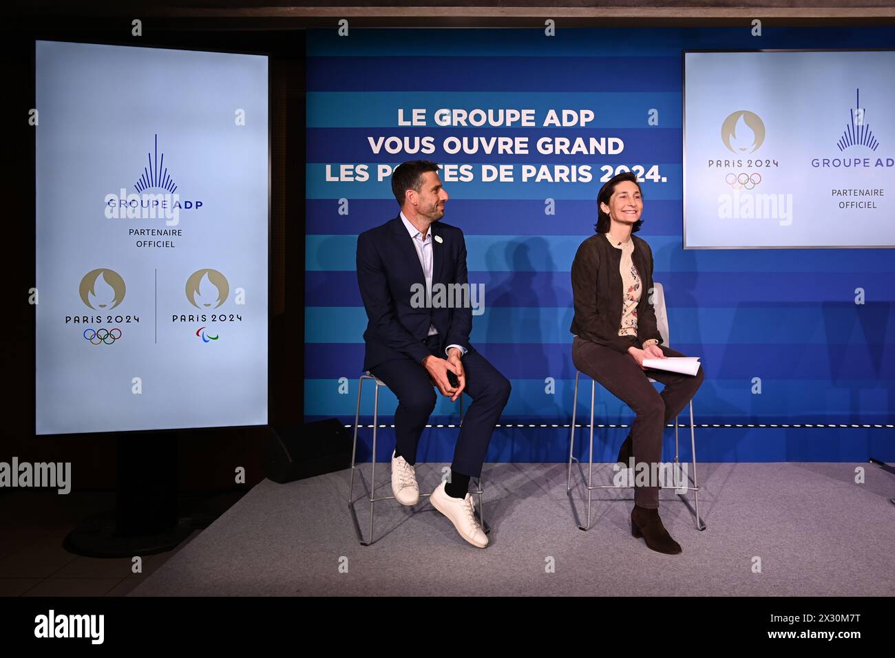 Paris, France. 23rd Apr, 2024. French Sports Minister Amelie Oudea ...