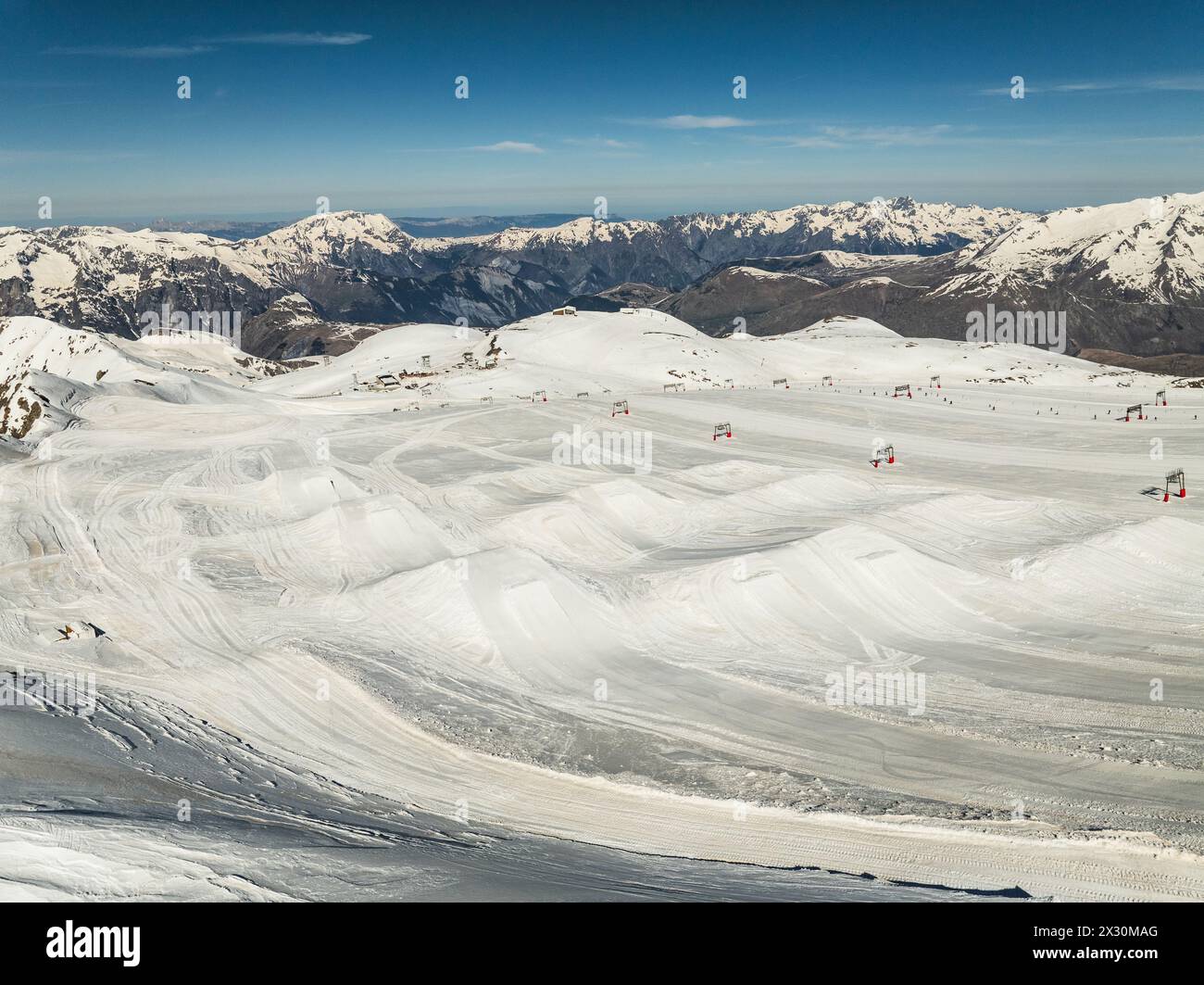 Winter mountains beautiful alpine panoramic. Aerial drone view of ...