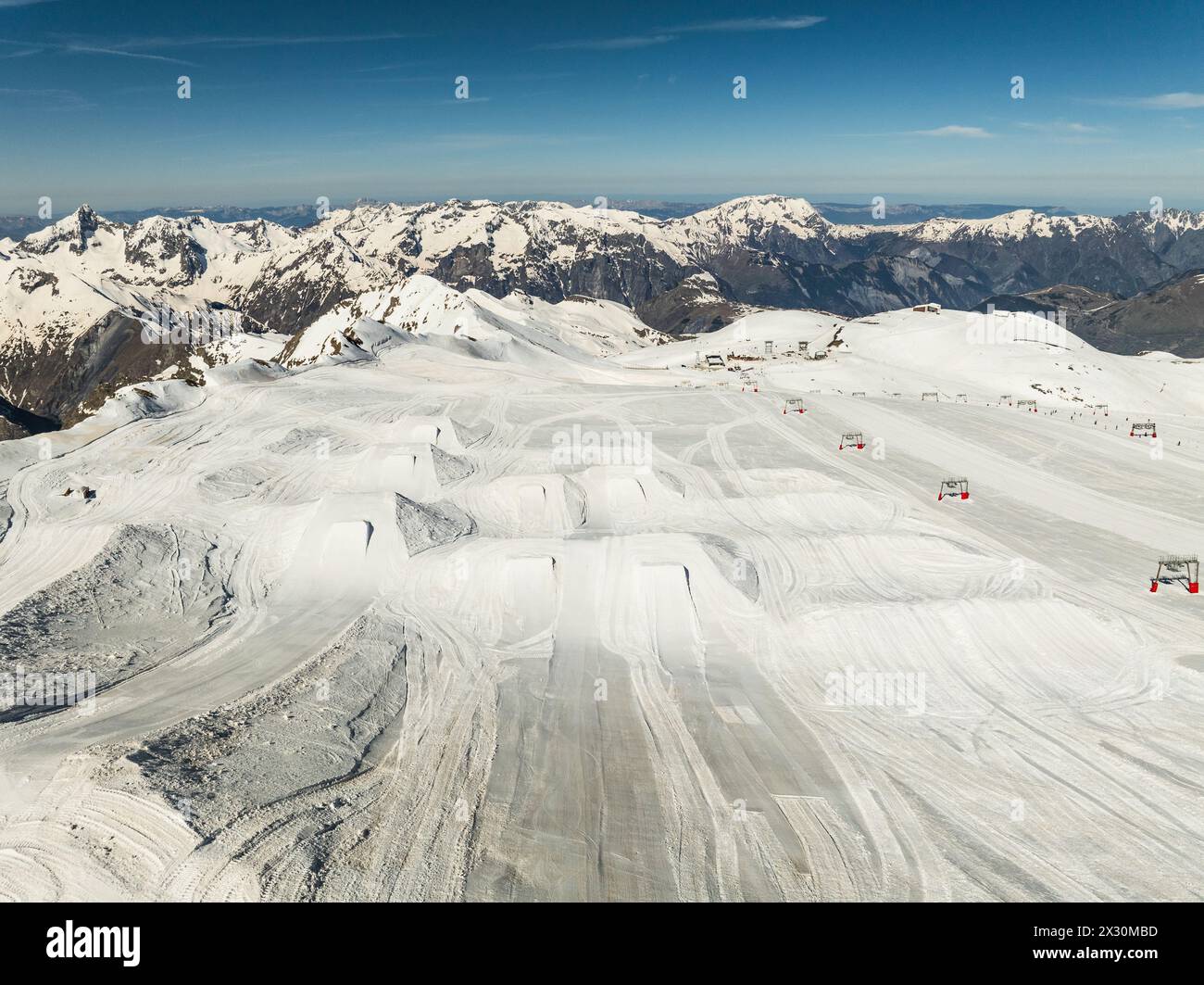 Winter mountains beautiful alpine panoramic. Aerial drone view of ...