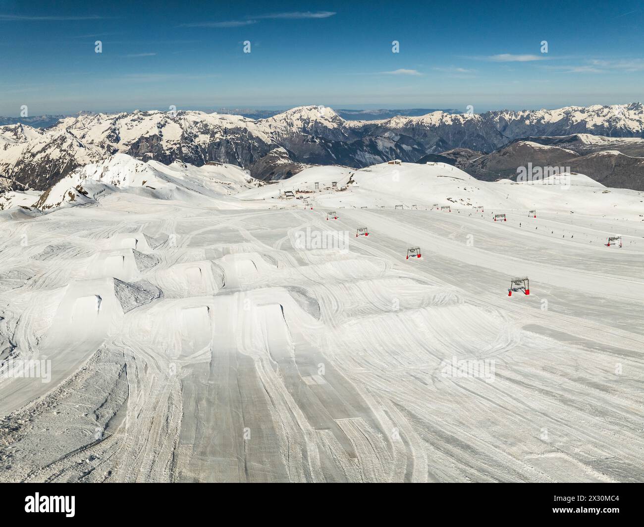 Winter mountains beautiful alpine panoramic. Aerial drone view of ...