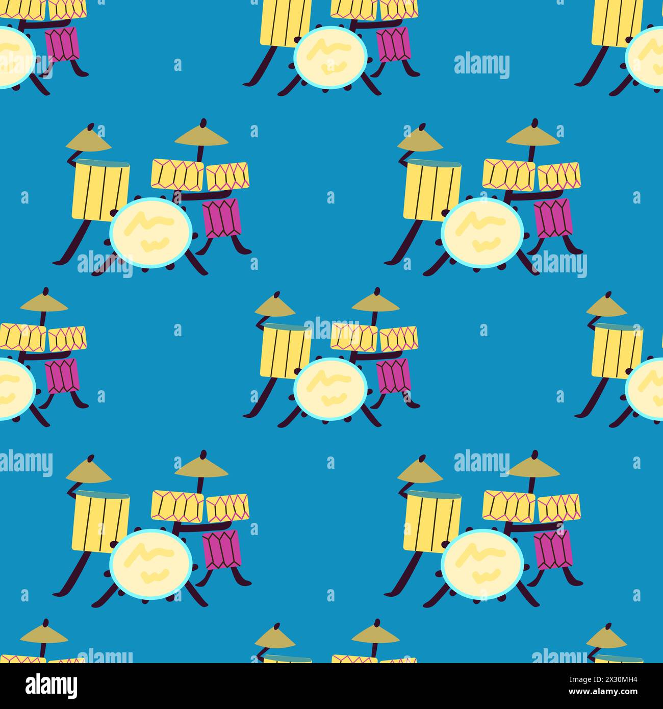 Seamless pattern for music festival. Bright background design with ...