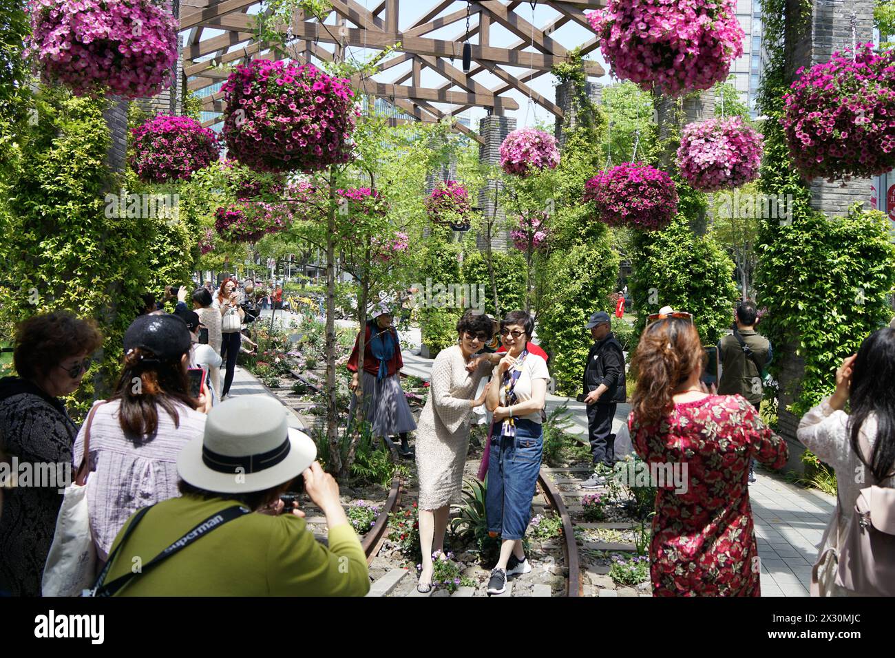 SHANGHAI, CHINA - APRIL 24, 2024 - Tourists visit the 2024 ...