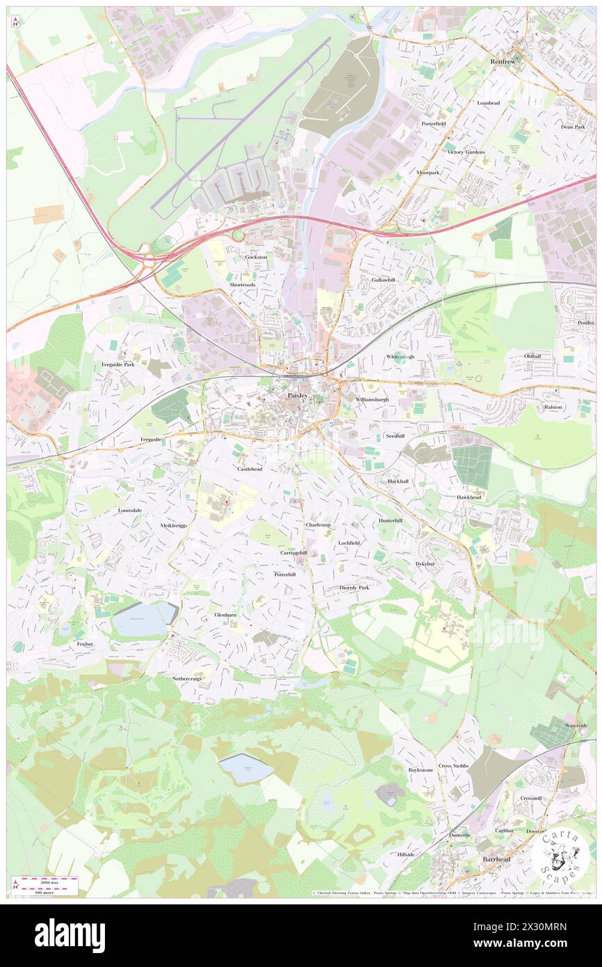 Map of paisley hi-res stock photography and images - Alamy