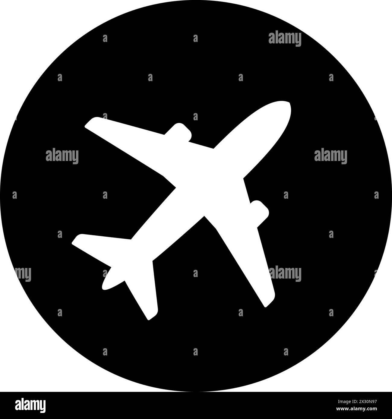 Travel symbol airplane airline Black and White Stock Photos & Images ...