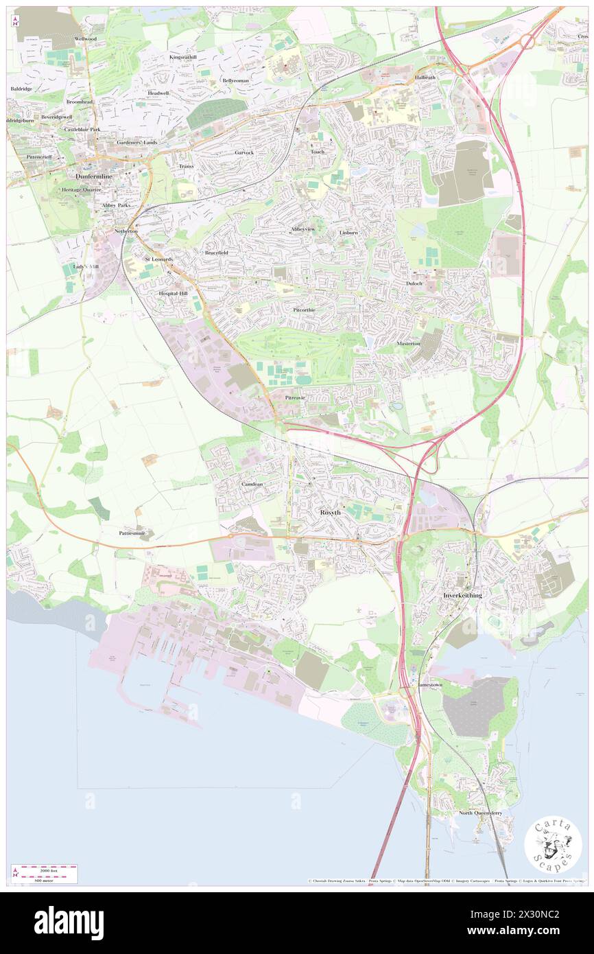 Map of rosyth hi-res stock photography and images - Alamy