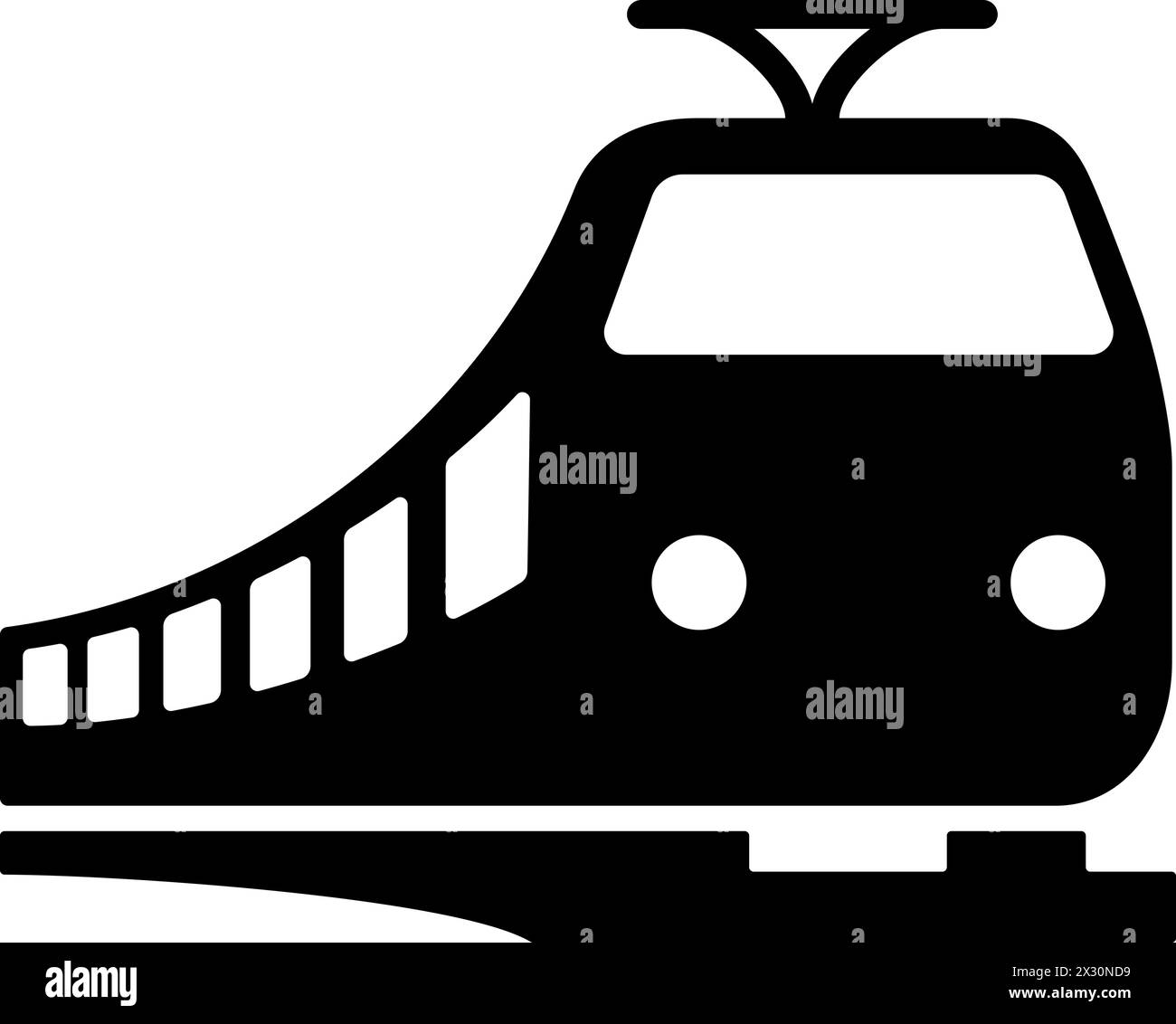 Flat train icon as symbol for web page design of journey transport ...