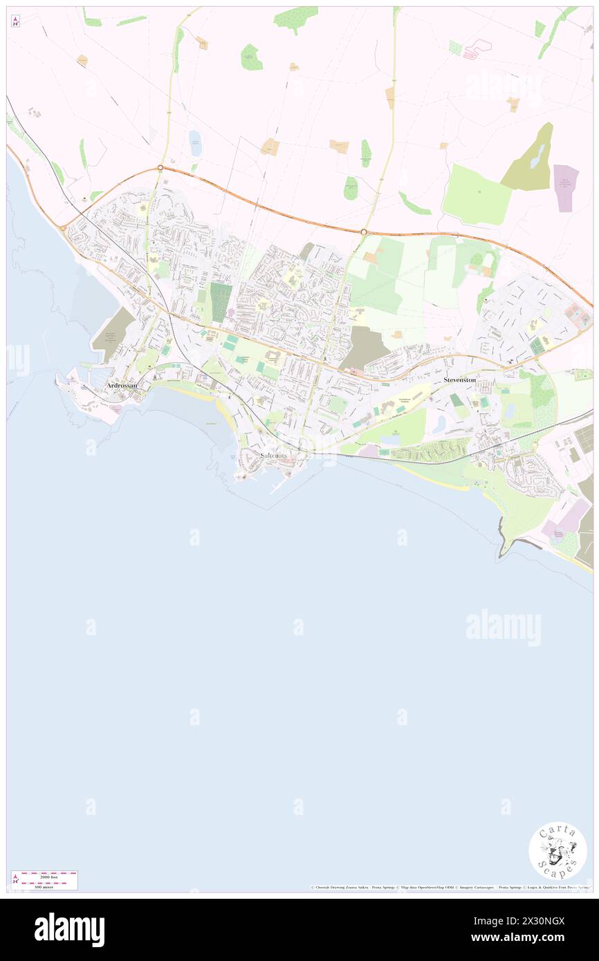 Map of saltcoats Cut Out Stock Images & Pictures - Alamy