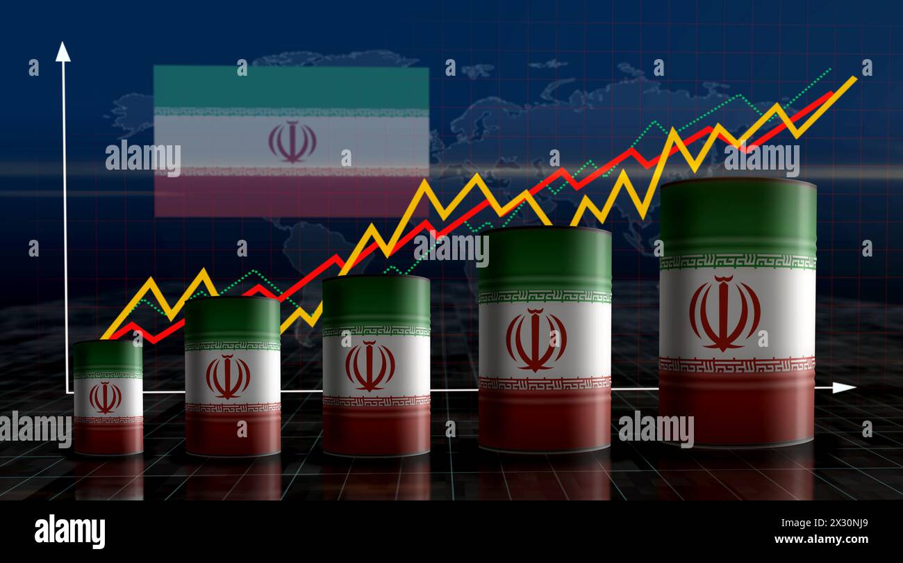 Iran flag on barrels hi-res stock photography and images - Alamy