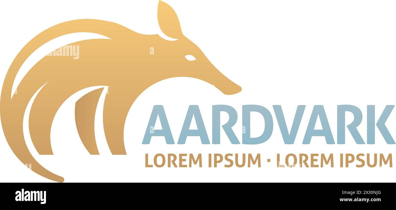 Aardvark Animal Design Illustration Mascot Icon Stock Vector Image ...