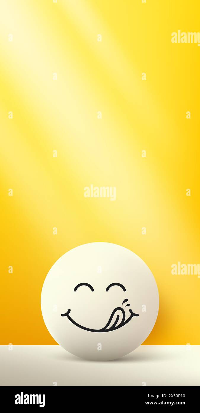 Realistic 3d circle frame product stage background. Yummy smile ...