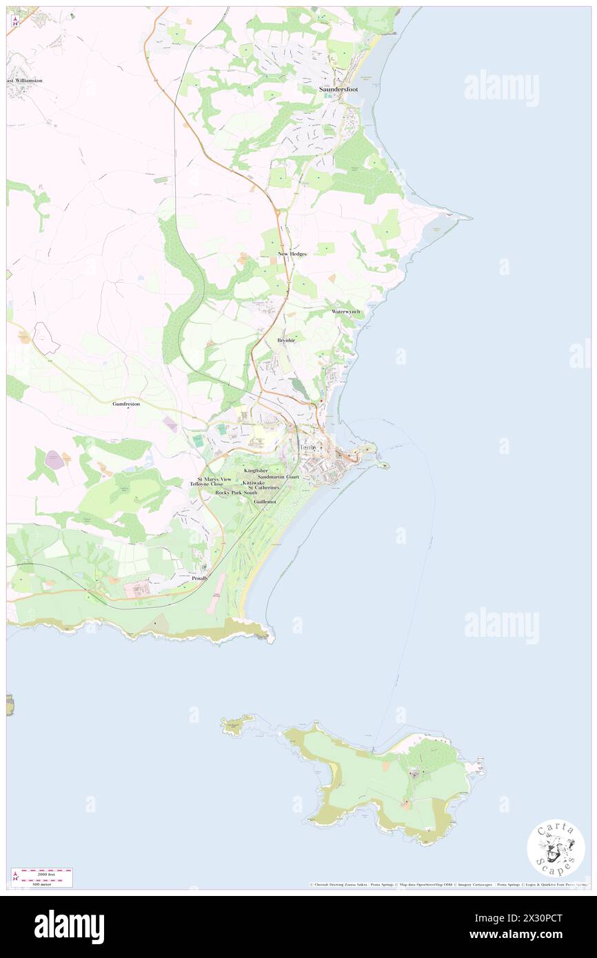Tenby map hi-res stock photography and images - Alamy