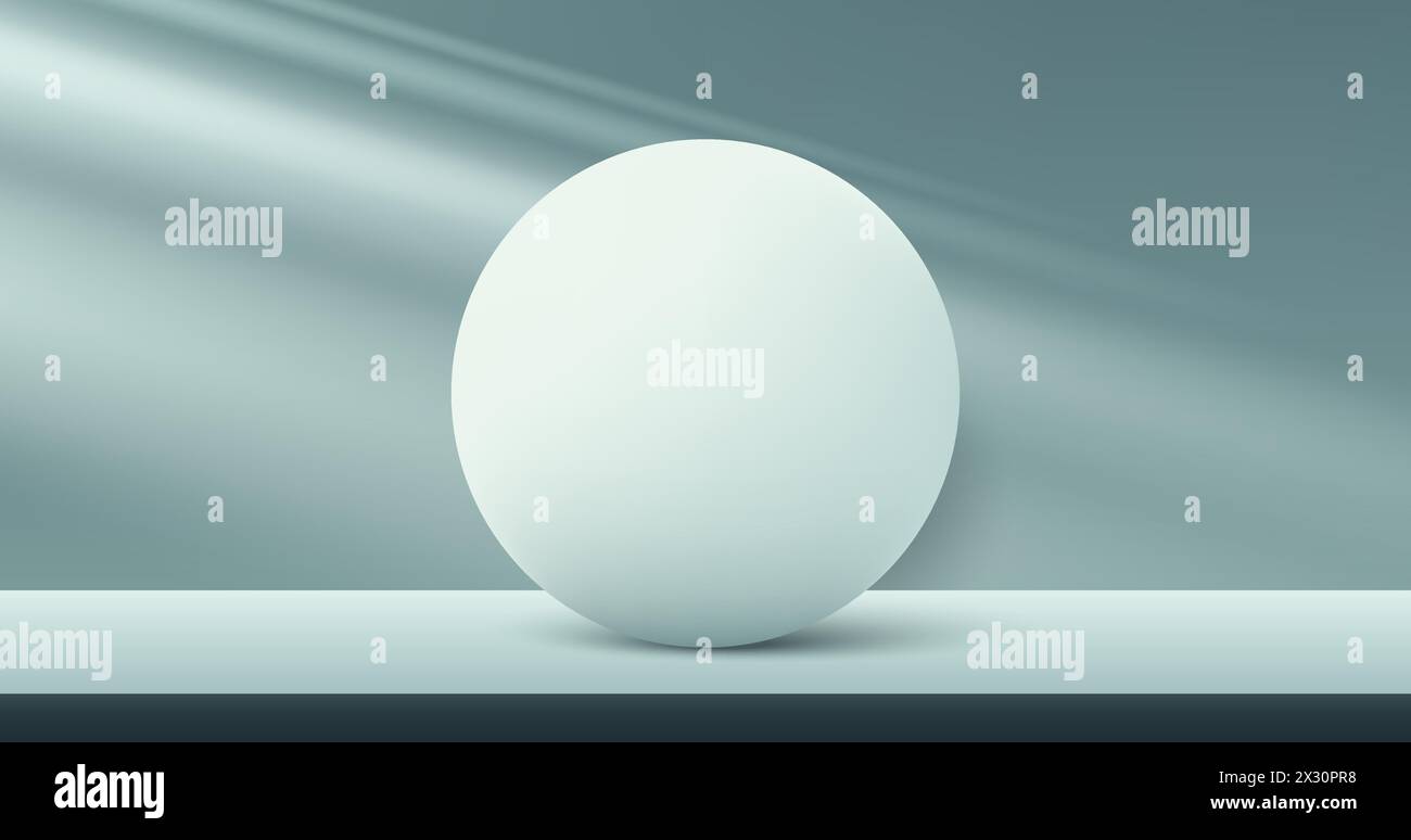 Realistic 3d circle frame product stage background. Abstract geometric ...