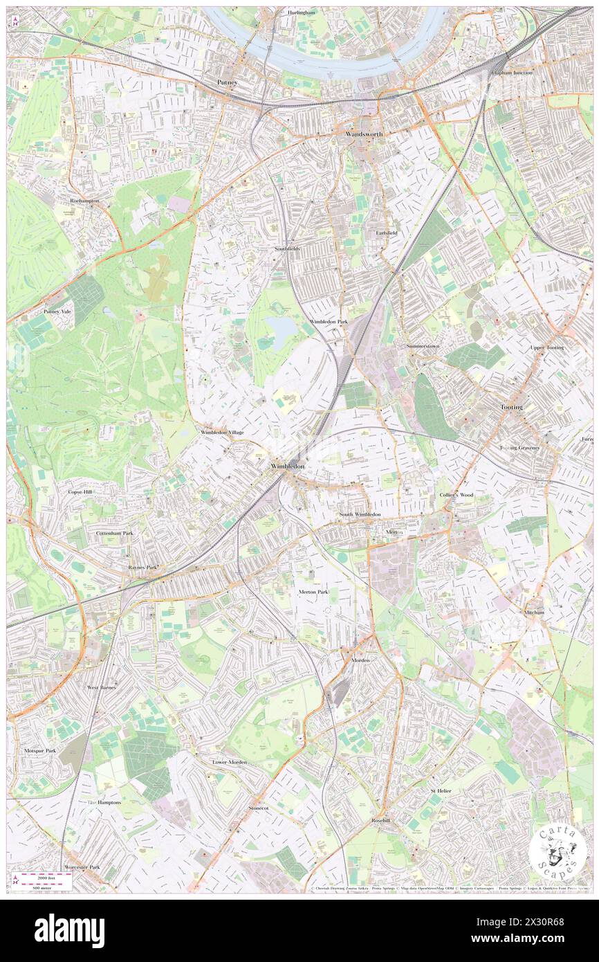 Wimbledon map Cut Out Stock Images & Pictures - Alamy