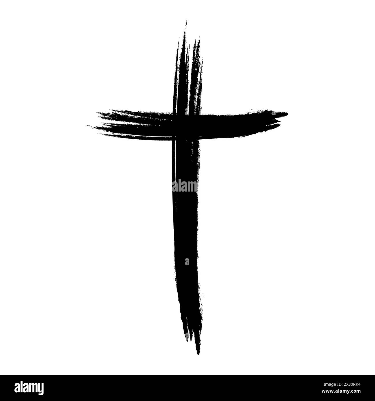 Brush painted cross icon. Vector illustration Stock Vector Image & Art ...