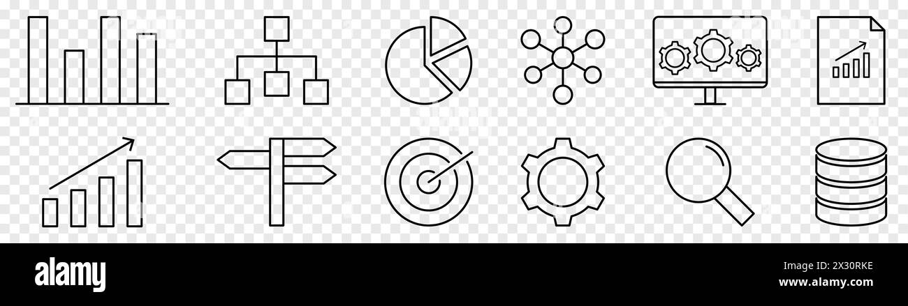 Data analytic outline icons. Design can use for web and mobile app ...