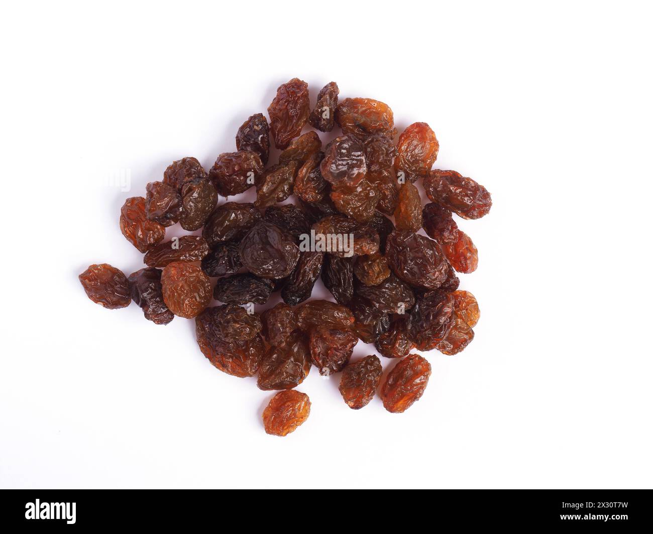 Tasty organic raisins, close up, texture image using as background or ...