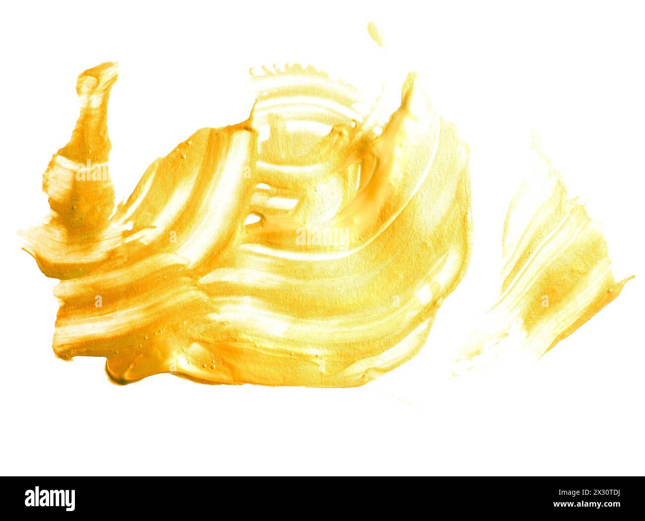 Gold acrylic paint brush strokes hi-res stock photography and images ...