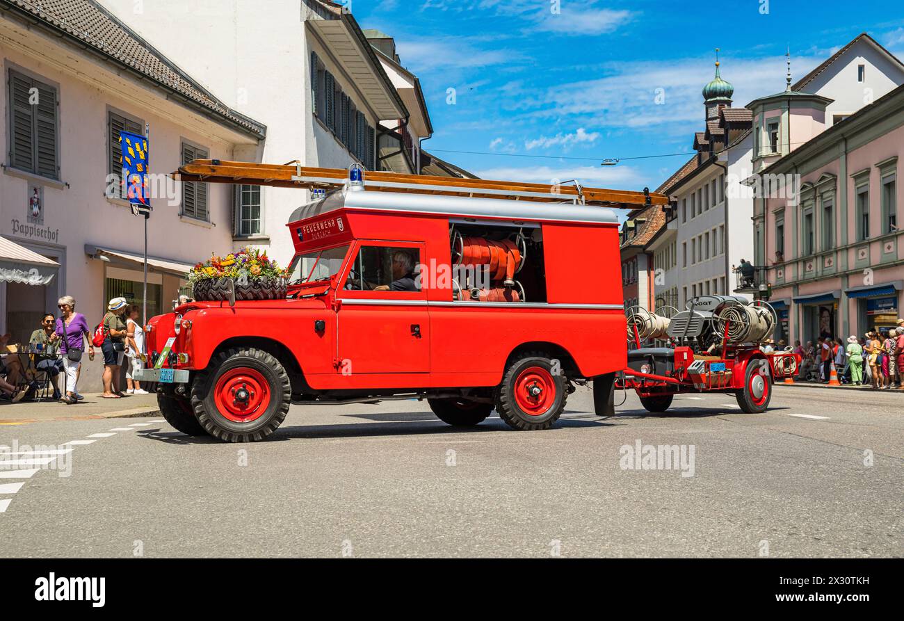Ein Land Rover Serie 1 mit Baujahr 1948 bis 1958 der Feuerwehr Vereins ...