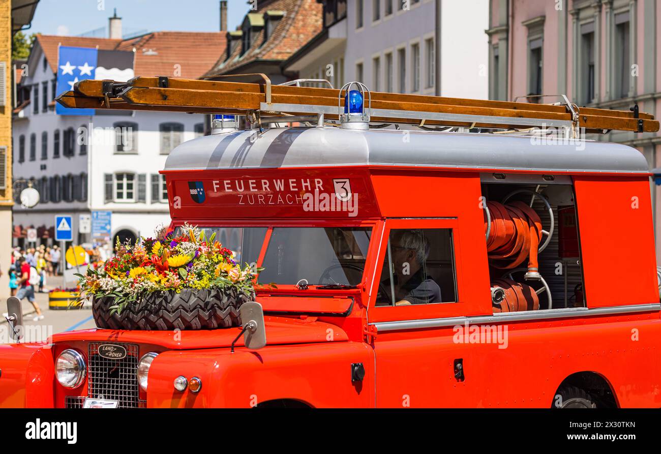 Ein Land Rover Serie 1 mit Baujahr 1948 bis 1958 der Feuerwehr Vereins ...