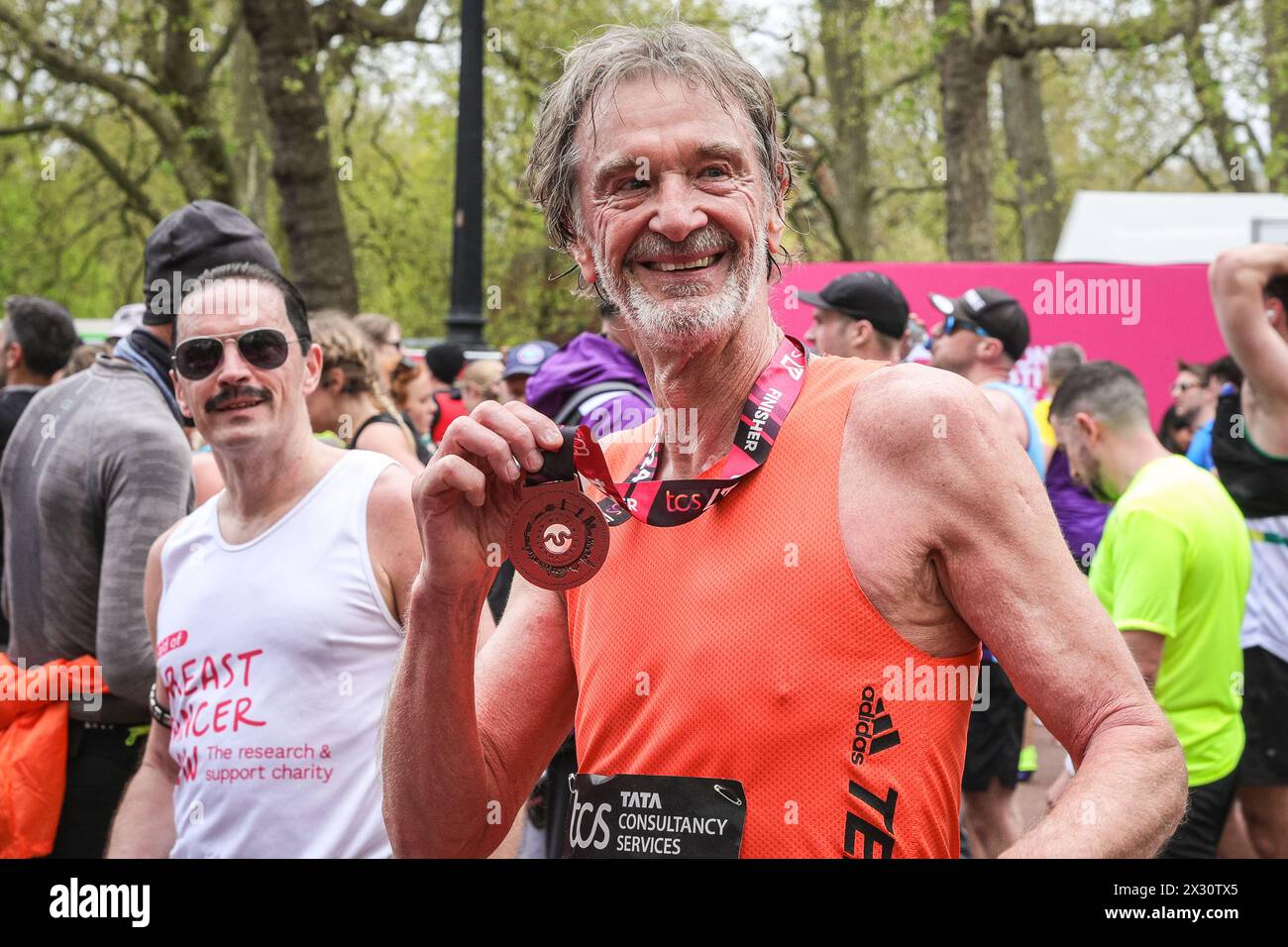 Manchester United co-owner Sir Jim Ratcliffe, CEO Ineos, shows his ...