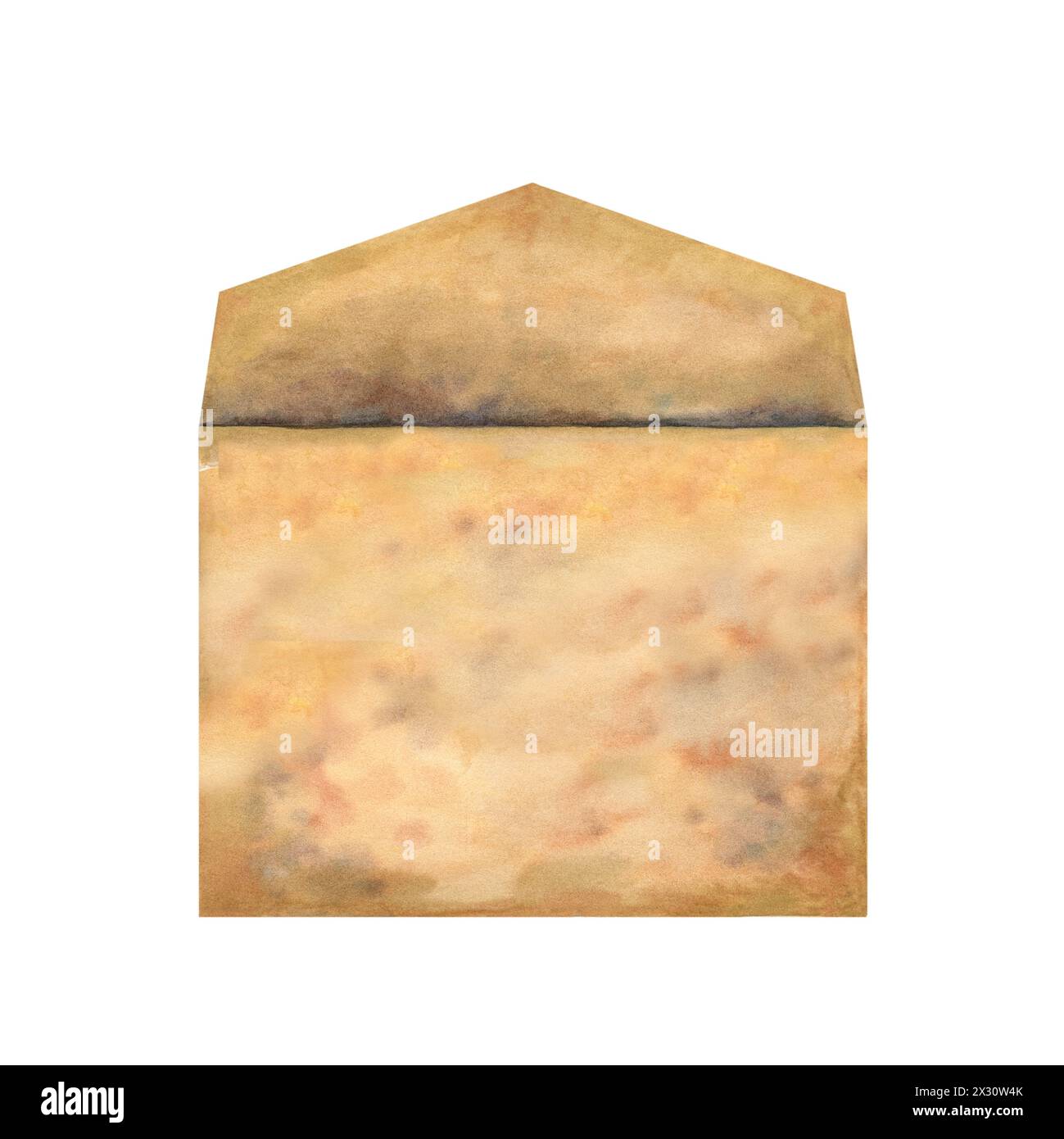 Old vintage envelope made of beige parchment paper in an antique style ...