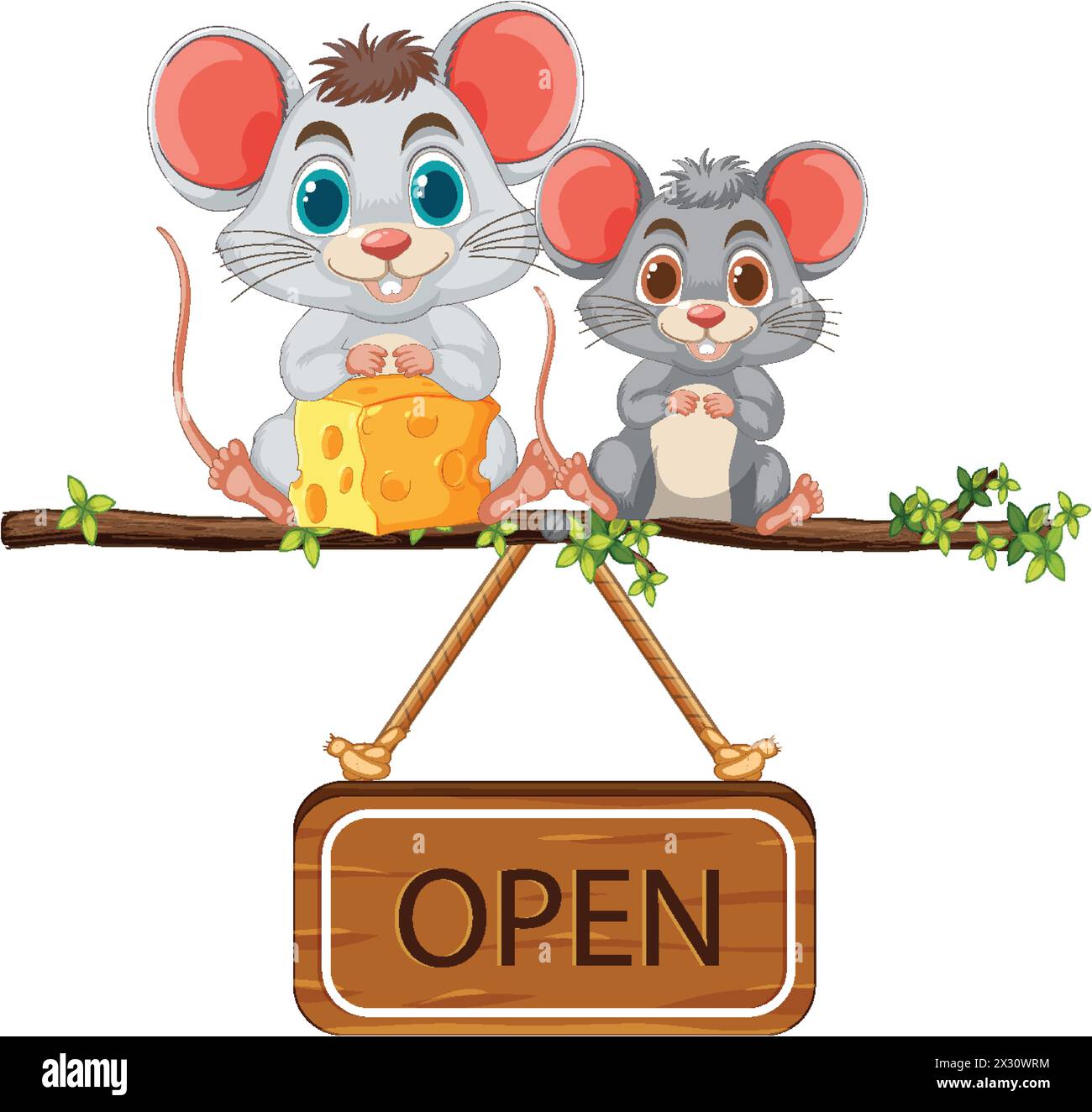 Two mice animal Stock Vector Images - Alamy