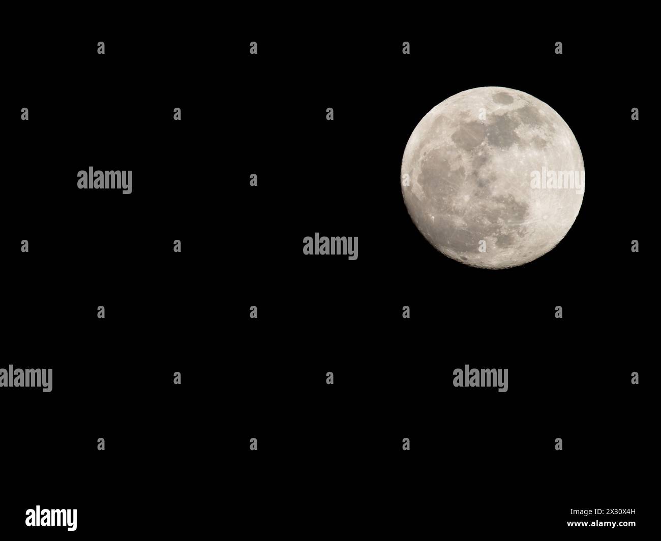 Full moon in the night sky , Málaga , Spain Stock Photo - Alamy