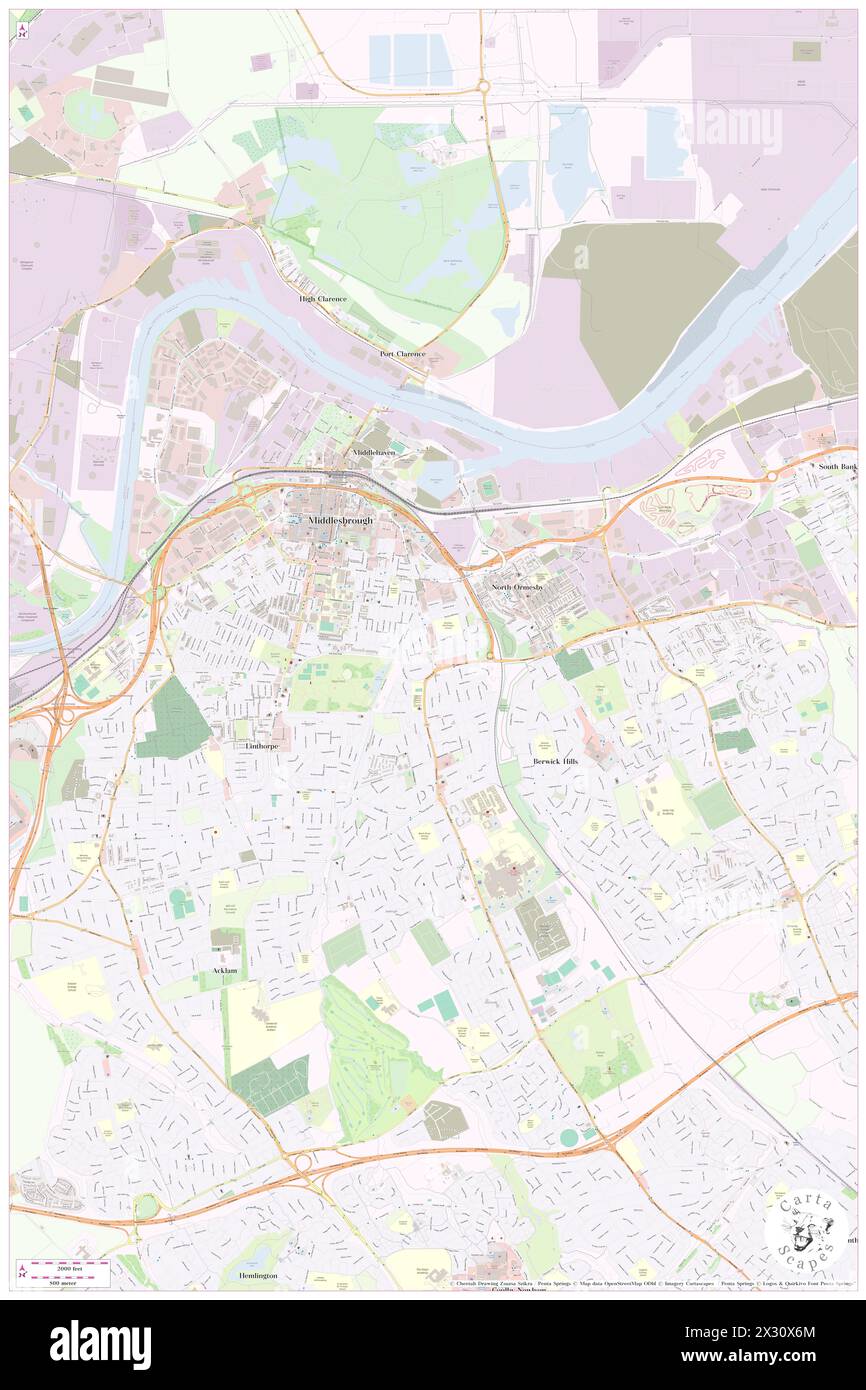 Middlesbrough map hi-res stock photography and images - Alamy