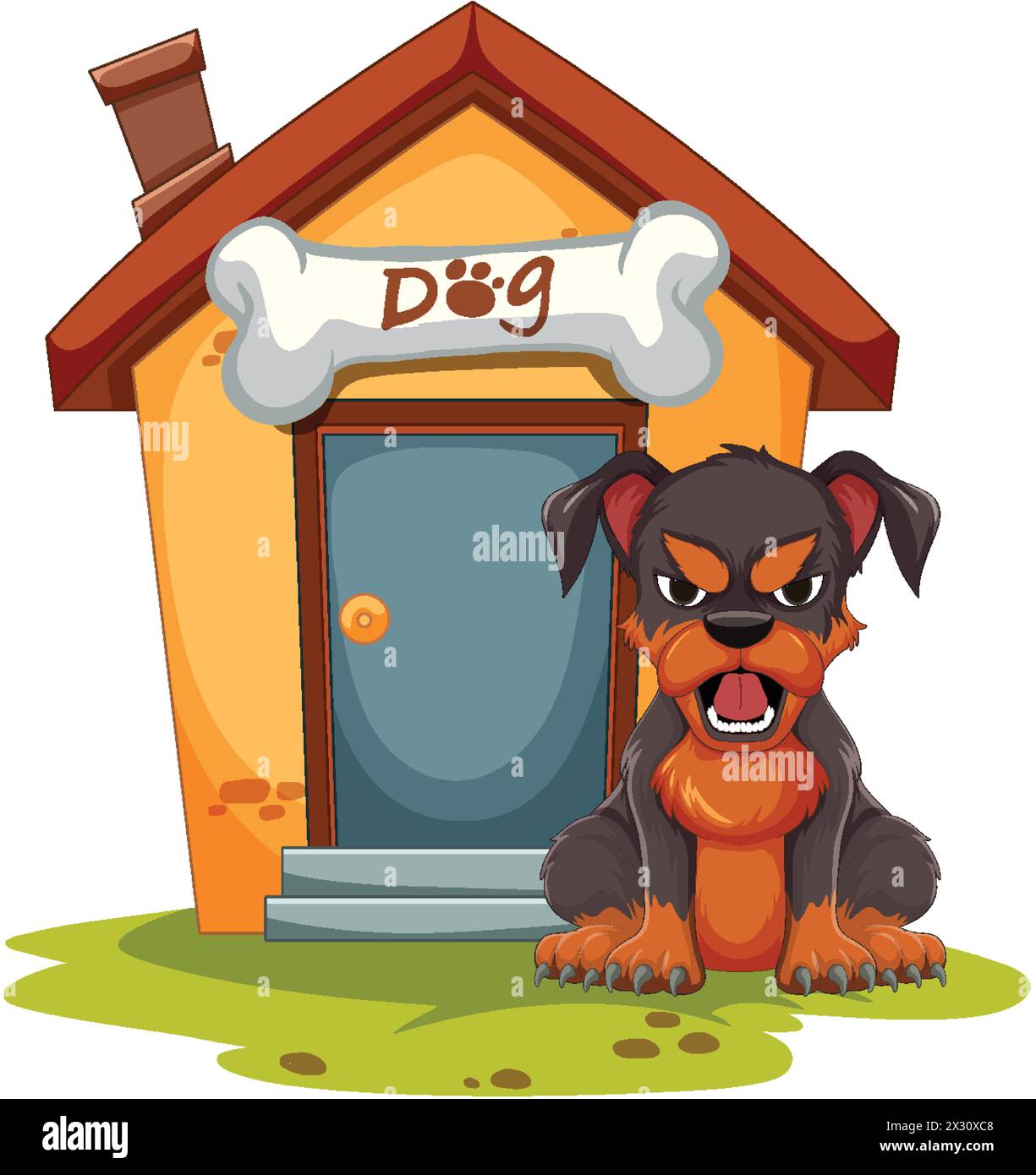 Guarding entrance Stock Vector Images - Alamy