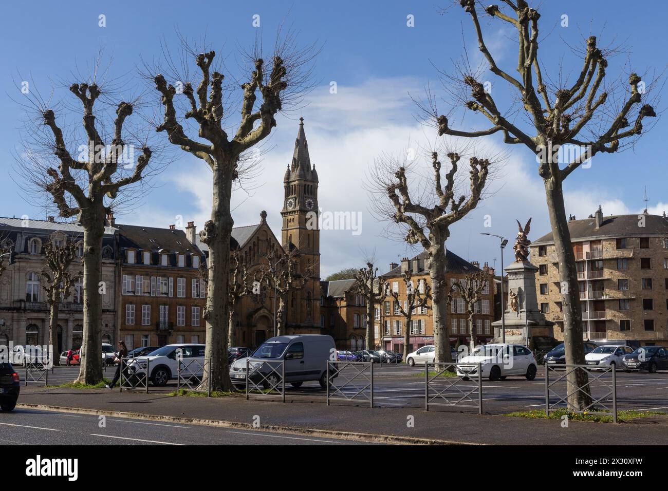 SEDAN, FRANCE, 4 APRIL 2024: Street view of the city of Sedan from Av ...