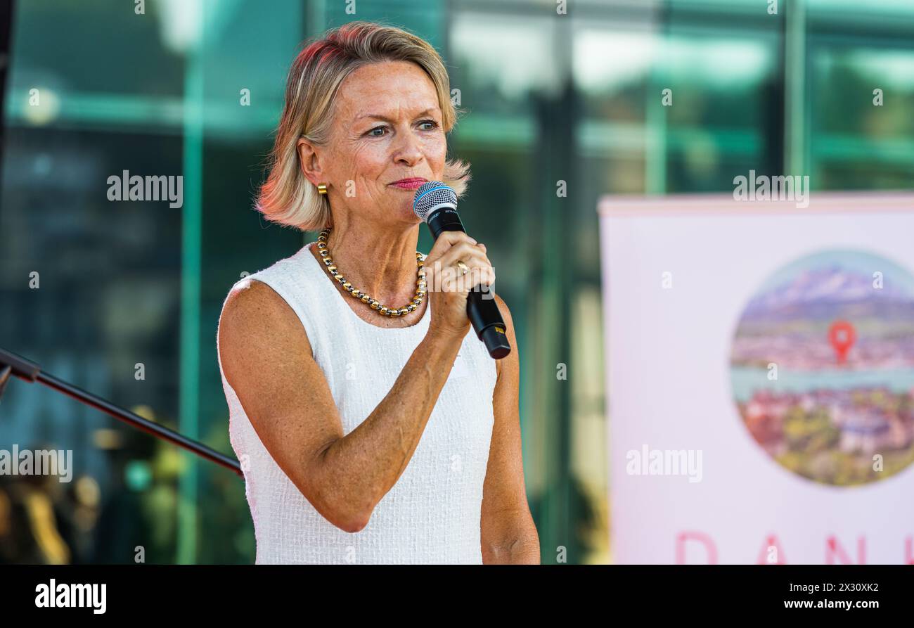 Die Luzerne Ständerrätin Andrea Gmür, von der Partei "Die Mitte" bei ...