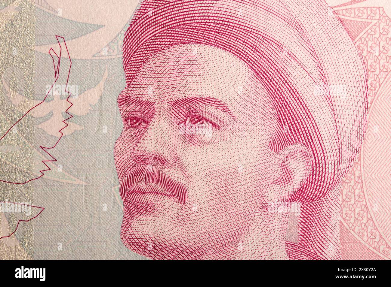 Yunus Emre a closeup portrait from Turkish money - lira Stock Photo - Alamy