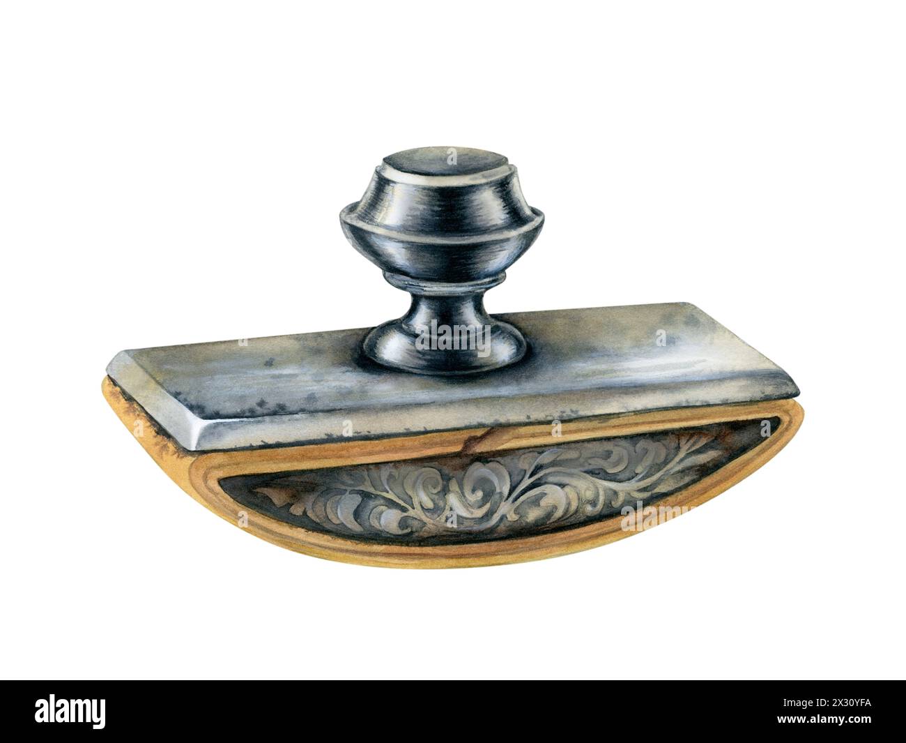 Old vintage paperweight , press paper with beige parchment blotting ...