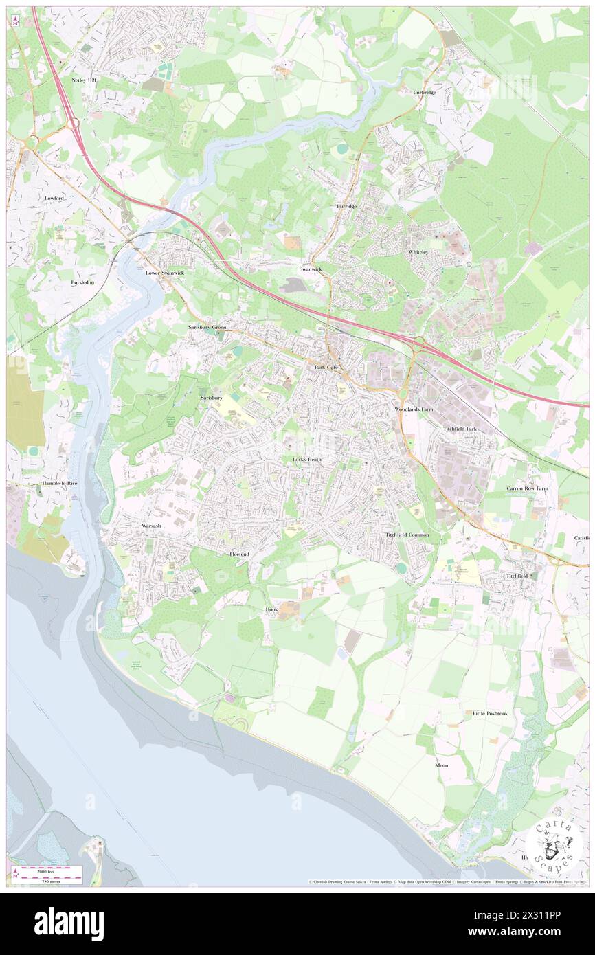 Locks heath map hi-res stock photography and images - Alamy