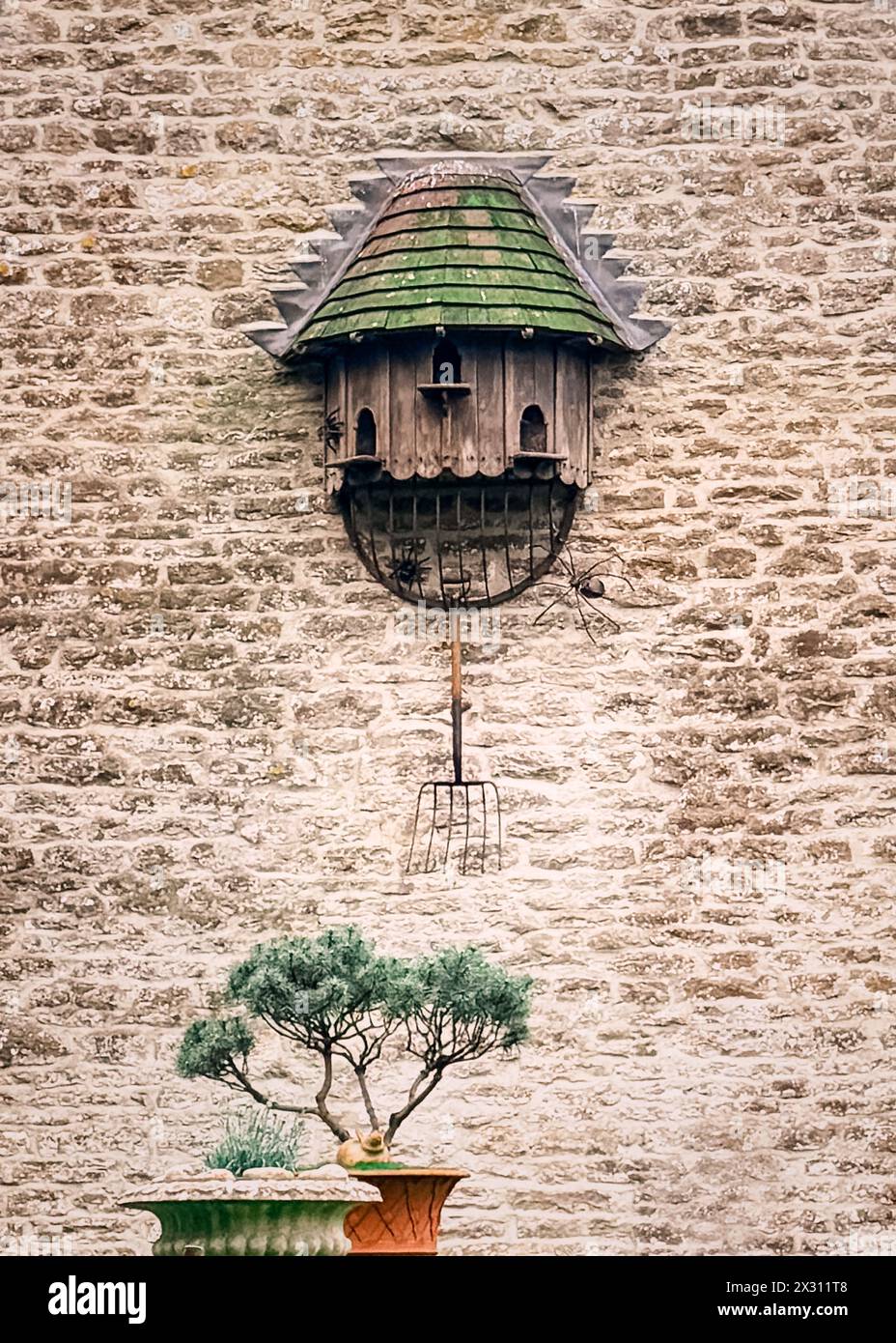 Medieval dovecote on the side of a house in Cumnor, Oxfordshire Stock ...