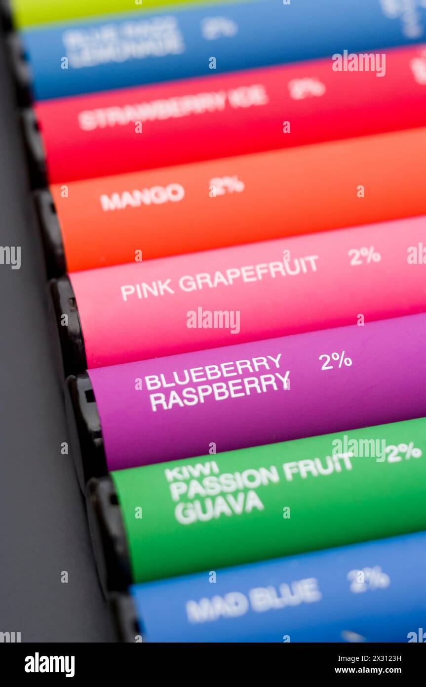 Brightly coloured vapes hi-res stock photography and images - Alamy